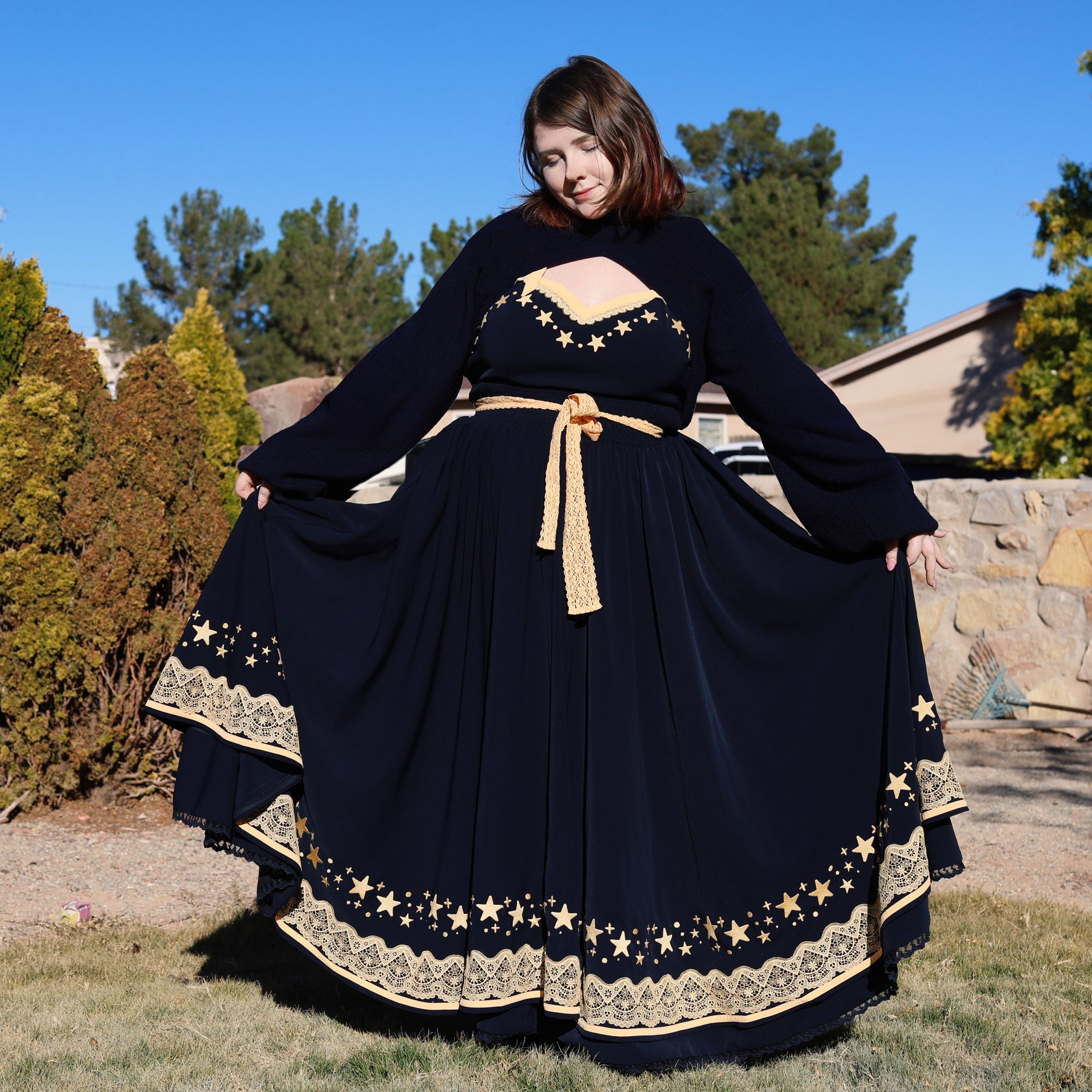 Starry Night Dress V2: Evening Elegance - Mochipan
