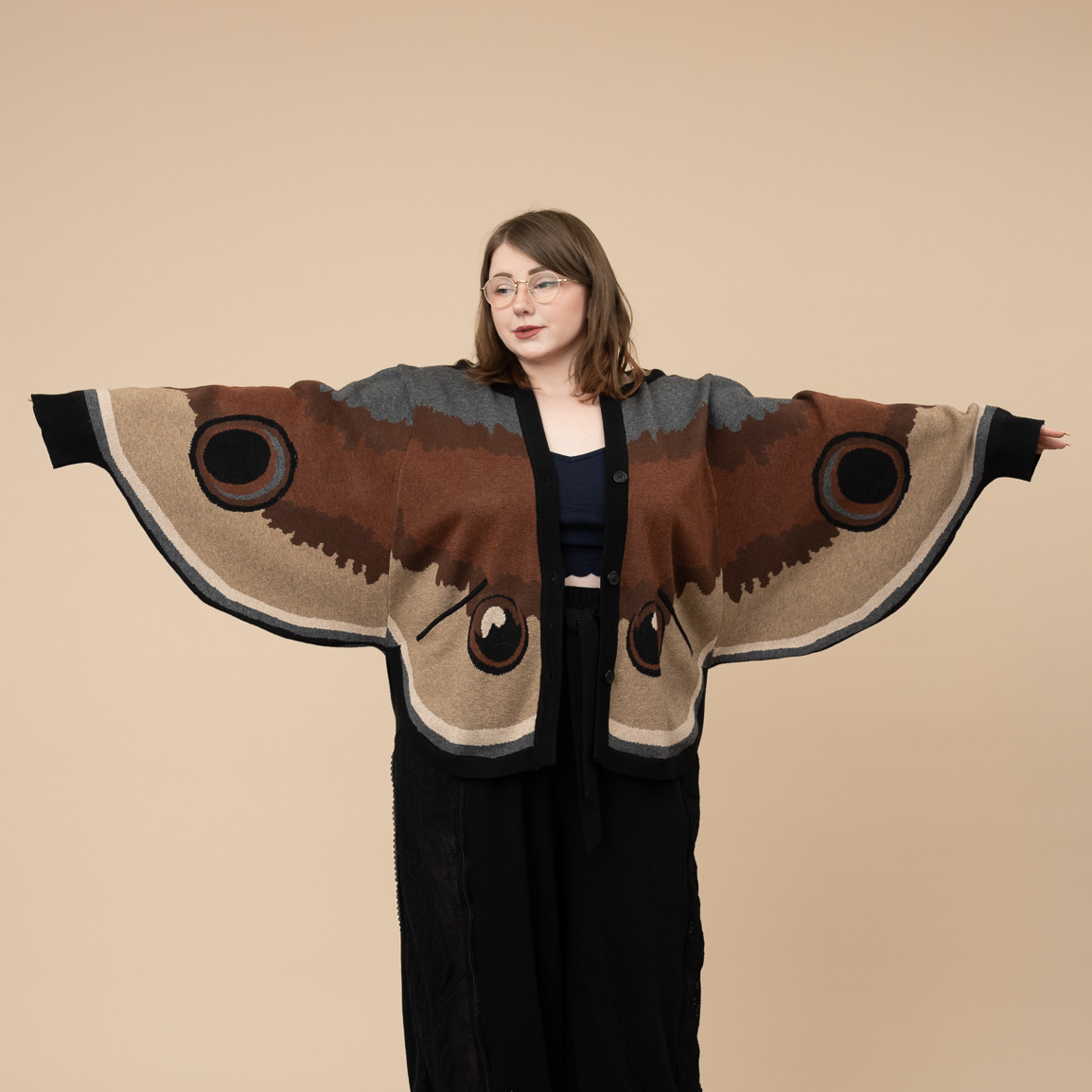 Moth Cardigan - Delicate Grace - Mochipan