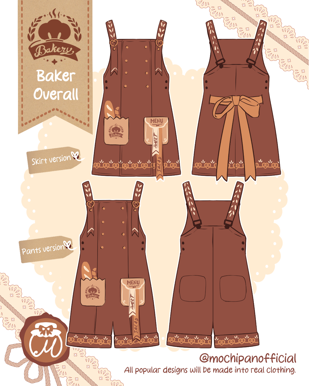 (Interest Check) Baker's Overalls (Coming Autumn 2025) – Mochipan