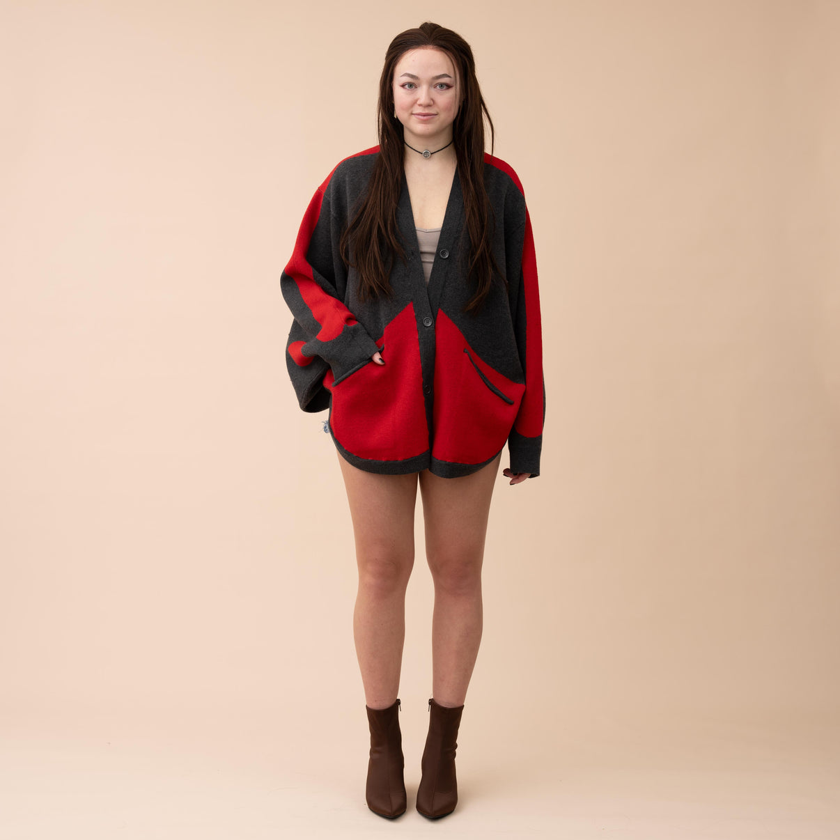 Cinnabar Moth Cardigan - Fiery Fashion - Mochipan