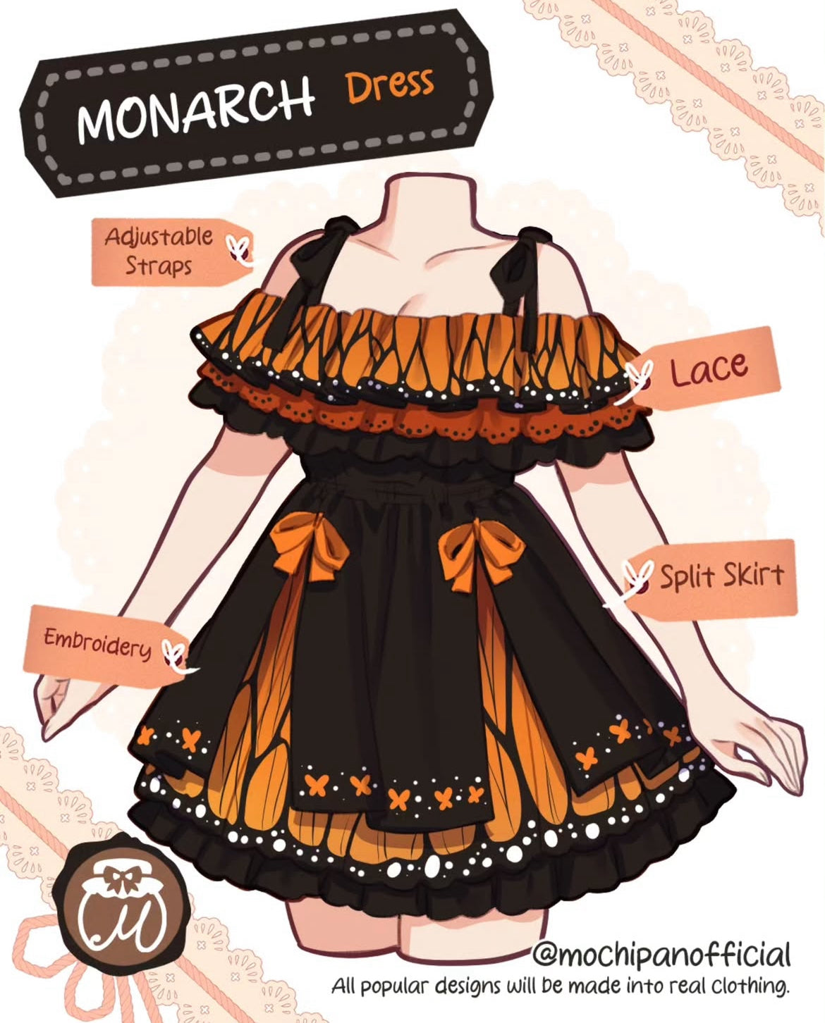 Monarch Dress - Elegant & Regal - Mochipan