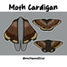 Moth Cardigan - Delicate Grace - Mochipan
