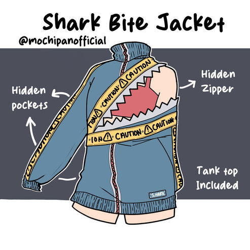 Shark Bite Jacket - Sleek & Edgy - Mochipan