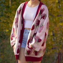 Raspberry Cardigan - Soft & Warm - Mochipan