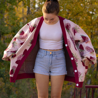 Raspberry Cardigan - Soft & Warm - Mochipan