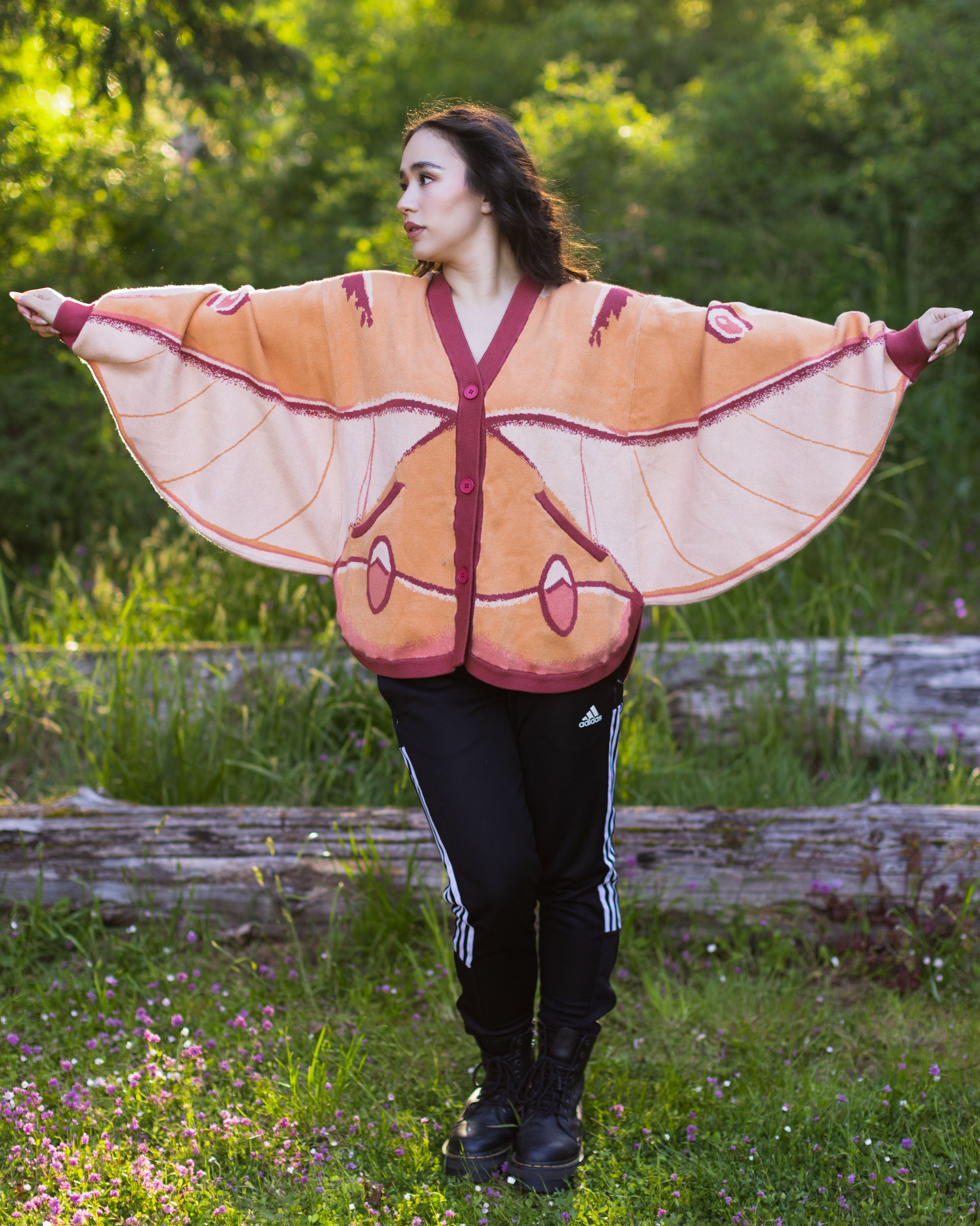 Emperor Gum Moth Cardigan - Regal Refined - Mochipan