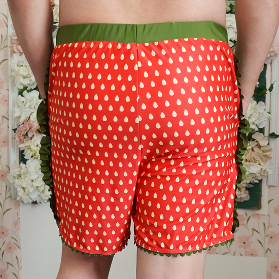 Strawberry Swim Trunks - Bright & Cheerful - Mochipan