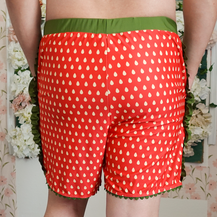 Strawberry Swim Trunks - Bright & Cheerful - Mochipan