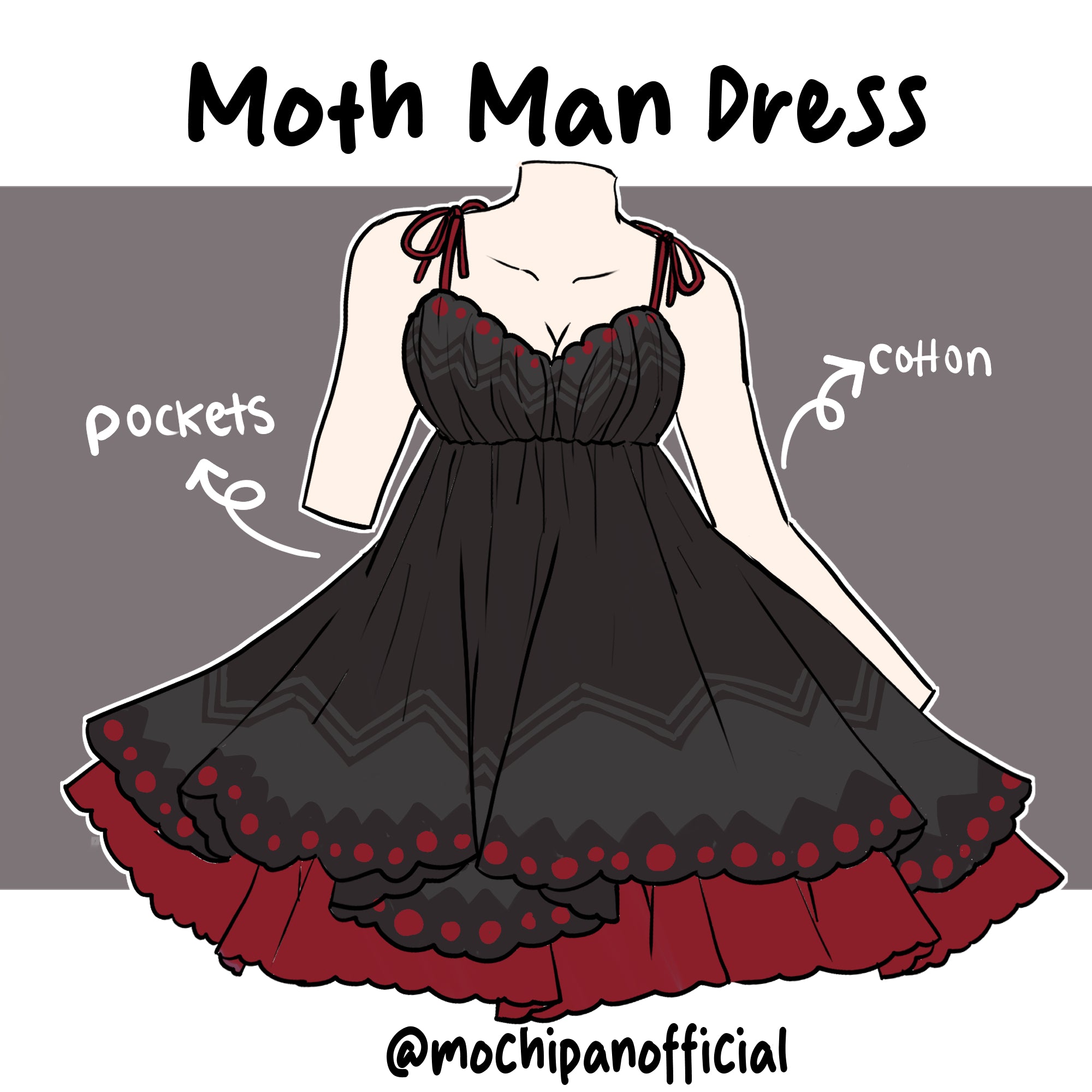 (Pre-Sample Pre-Order™) Mothman Dress (Estimated Shipping May 30th, 20 ...